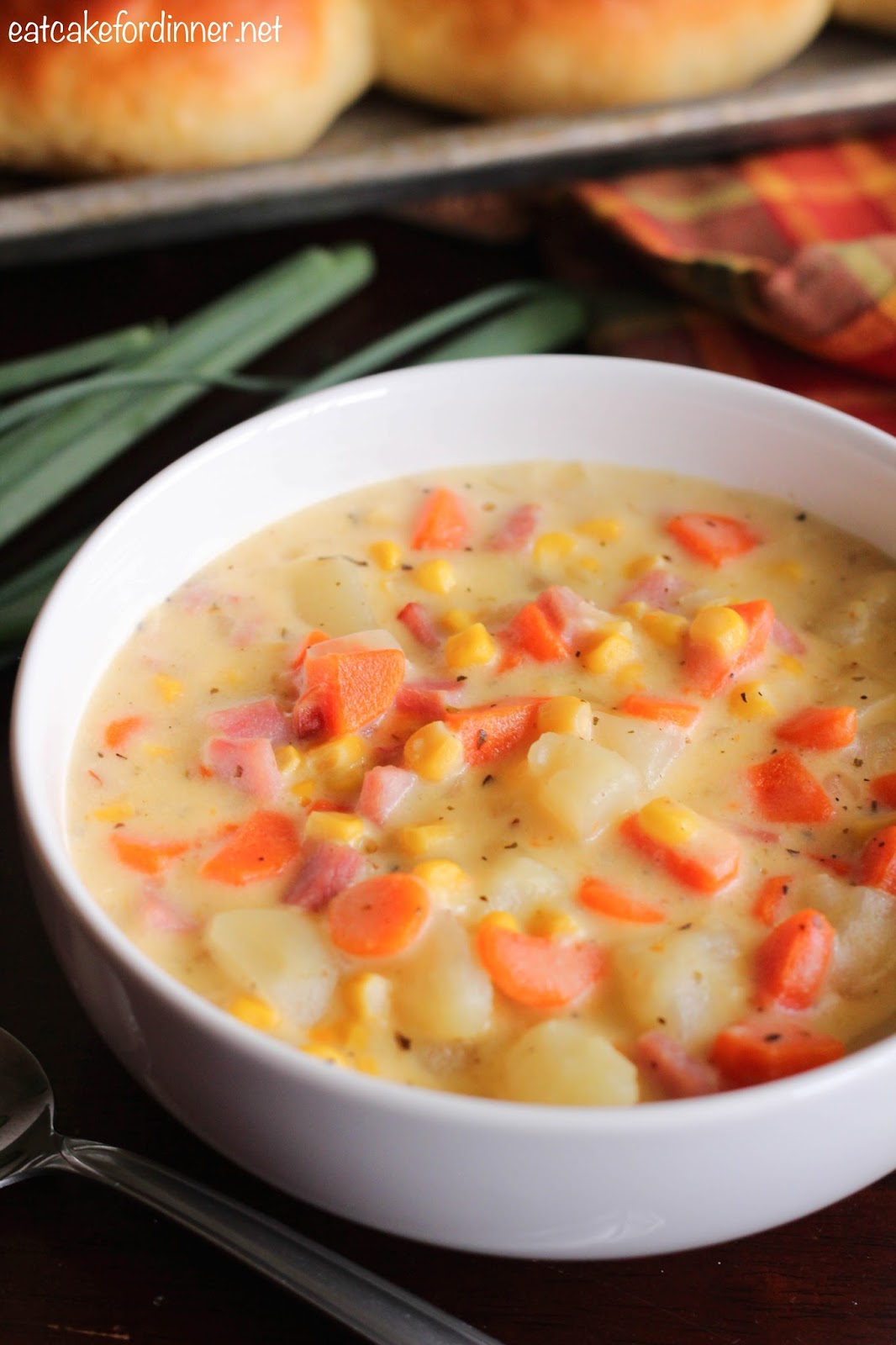 Eat Cake For Dinner: CHEESY HAM CHOWDER