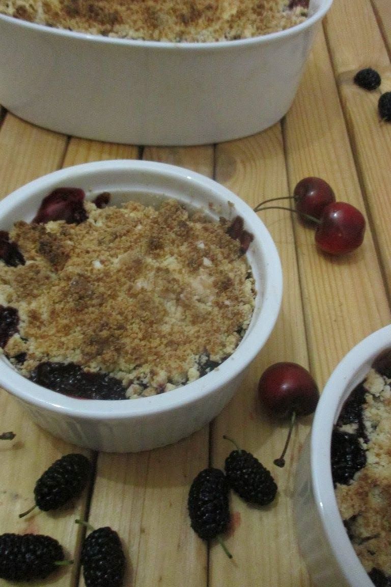 Cherry Mulberry Crumble Recipe- Paleo, Vegan, Refined Sugar Free ...