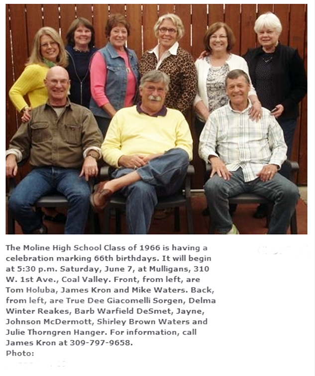 Moline Memories : Moline 1966 Gathering for Their 66th Birthdays. Or ...