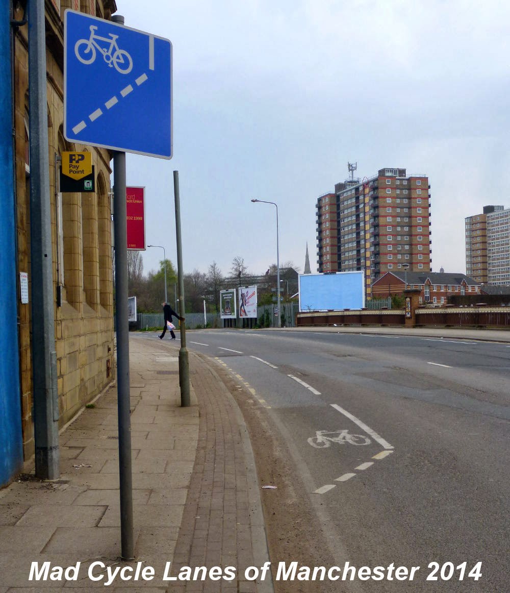 Mad Cycle Lanes of Manchester: Broughton Bridge Salford