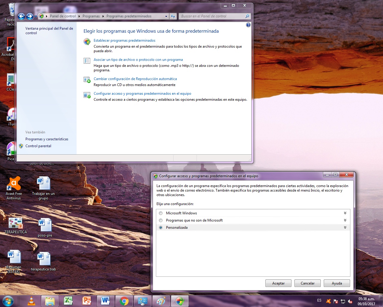 Informática Aplicada I Wander Caceres: Panel de Control, Windows 7 ...