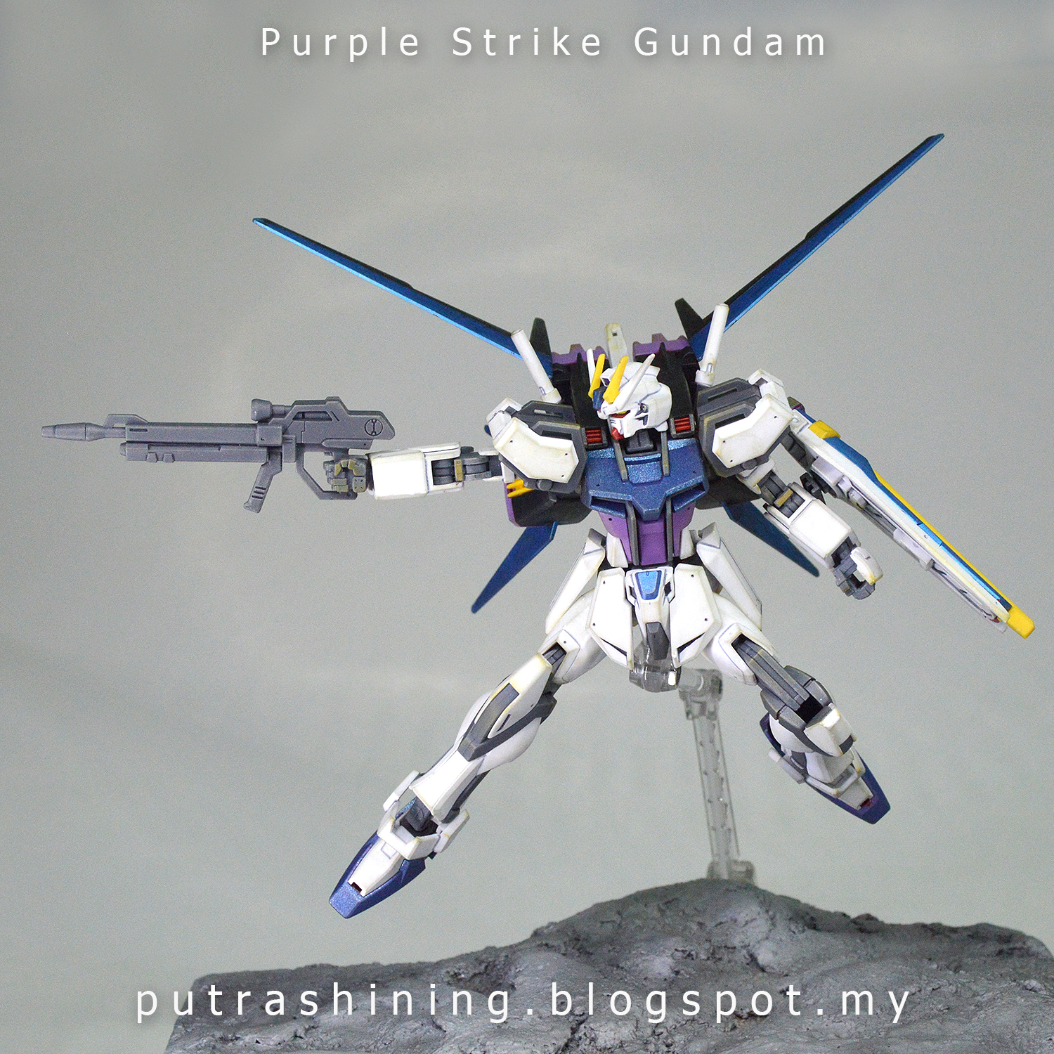 HGCE 1/144 Aile Strike Gundam Custom by Putra Shining "Purple Strike ...
