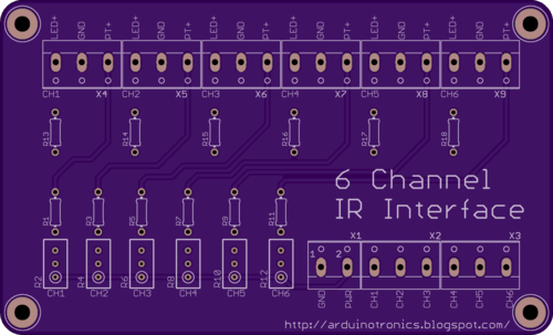 6 Channel Infra Red Transceiver Sensor Board - Academy for Arduino