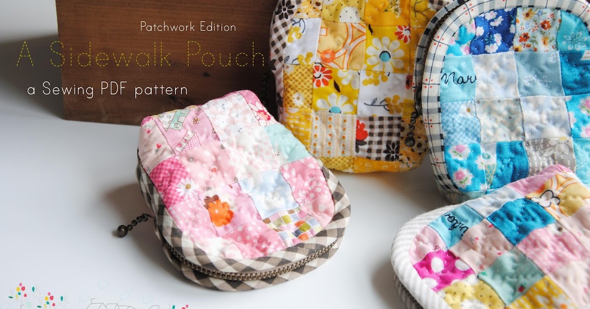 1/4" mark: A Sidewalk Pouch Sewing Pattern+ Sewing Kits