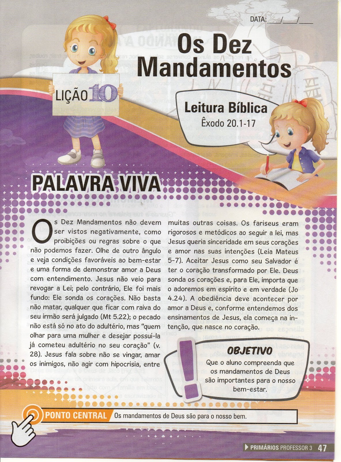 Verdade Cristã: Lição 10: Os Dez Mandamentos: Vídeos aulas, brincadeira ...
