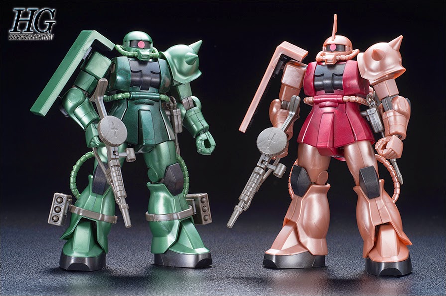 HGUC 1/144 Char's Zaku II & Mass Production Type set"The Art of Gundam ...