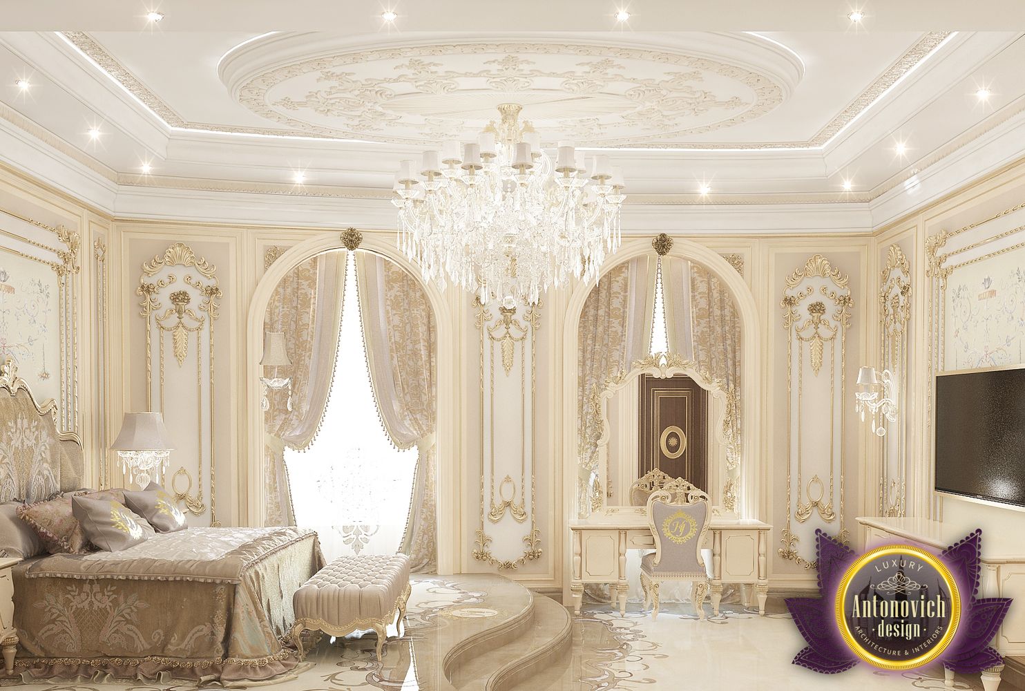 LUXURY ANTONOVICH DESIGN UAE: Bedroom design ideas of Katrina Antonovich