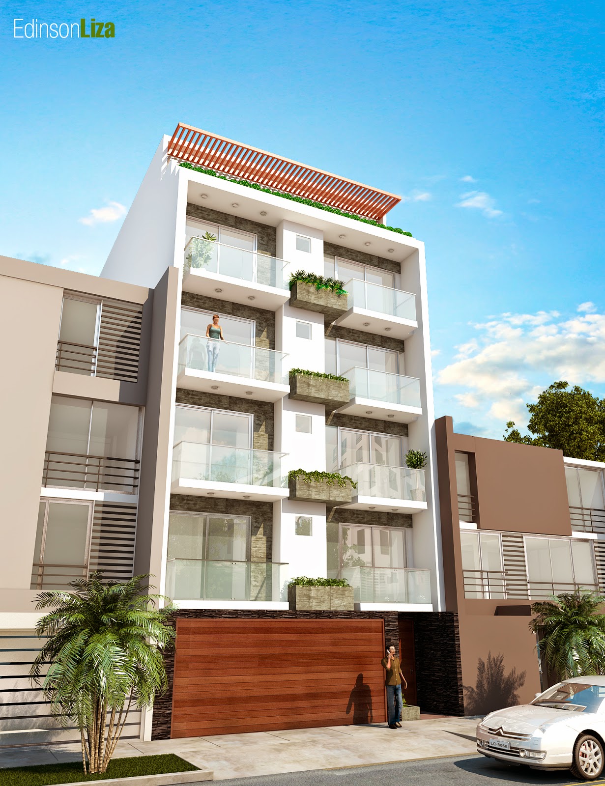 Edinson Liza: Exterior " Edificio Multifamiliar