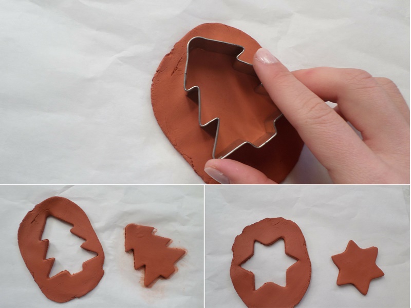 DIY Χριστουγεννιάτικα στολίδια από πηλό