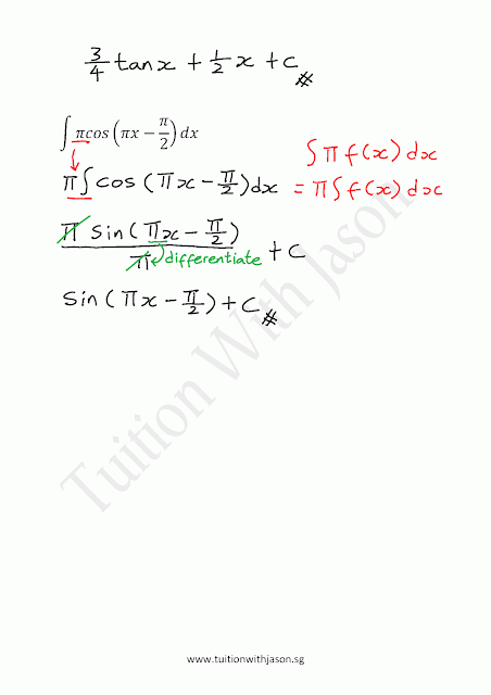 A-Math - Integration - Integration of Trigonometry | Singapore ...