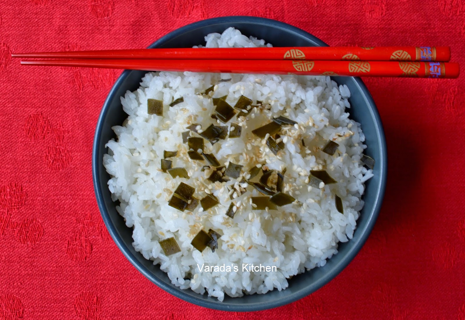 Gohan with Furrikake (Sticky Rice with Kelp topping)