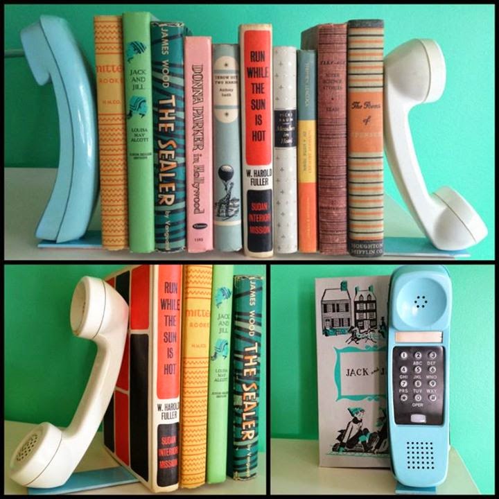 Dollar Store Crafter: Vintage Telephone Receiver Bookends