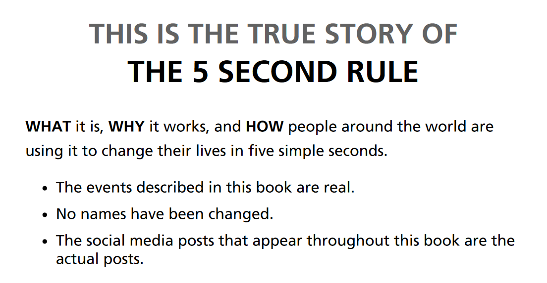 THE 5 SECOND RULE - SUMMARY - CrazyBoy