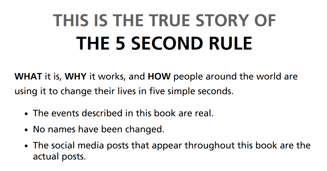 THE 5 SECOND RULE - SUMMARY - CrazyBoy