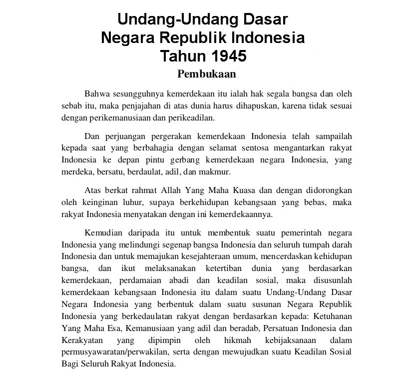 3 Makna Alinea Kedua Pembukaan UUD 1945 ~ Ruana Sagita
