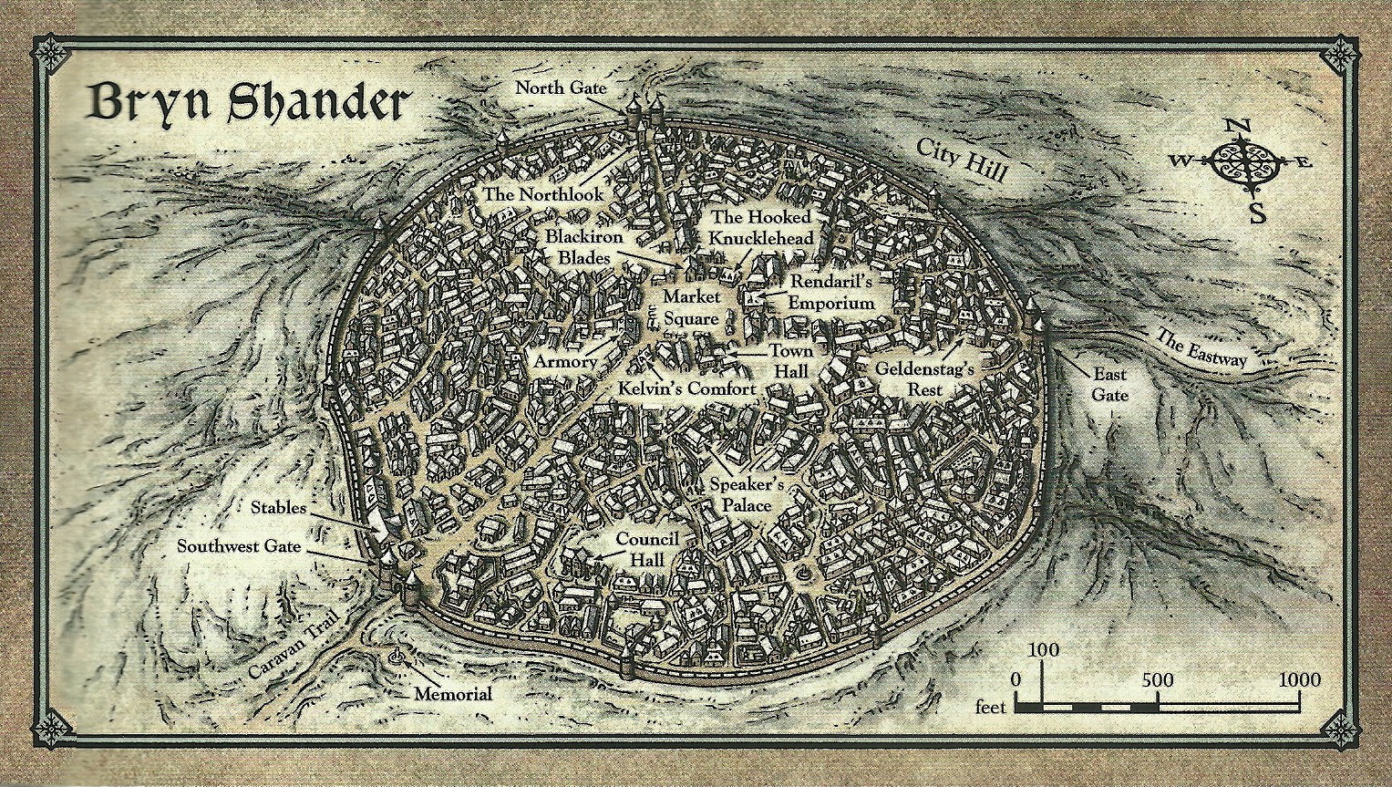 DnD 5E Storm Kings Thunder: Bryn Shander - Walled town in the cold ...