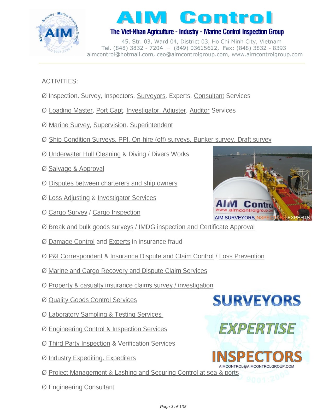 Loading Supervision and Inspection: Inspection during loading operation