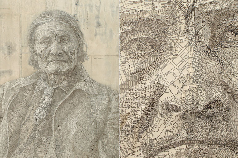 Simply Creative: Map Collages by Matthew Cusick