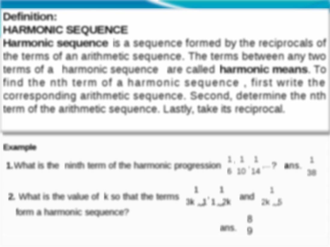 harmonic sequence - philippin news collections