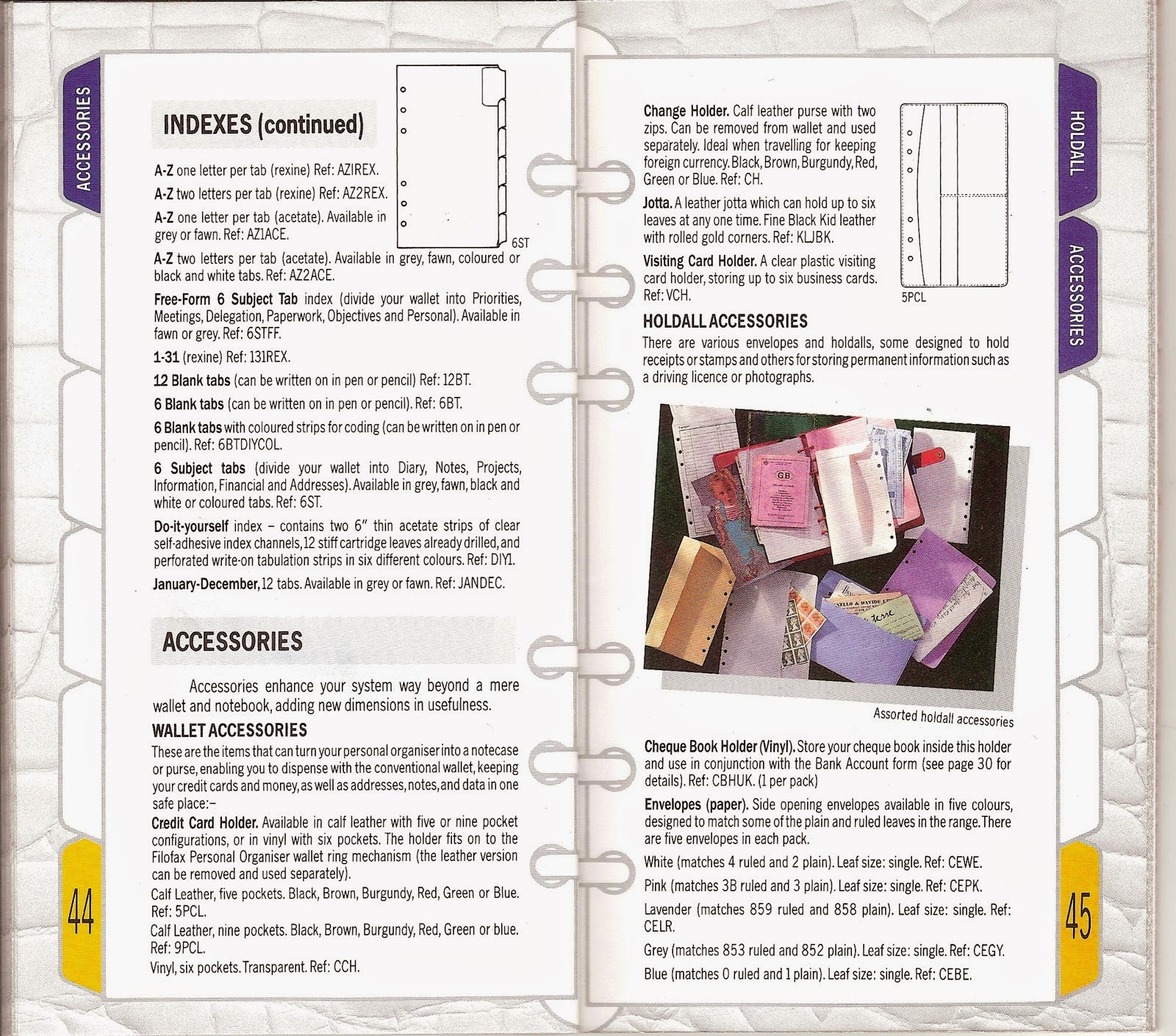 Philofaxy: Filofax Catalogue 1989