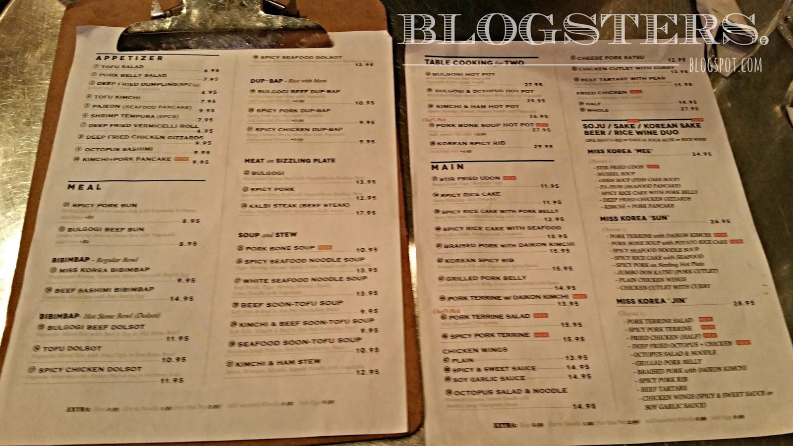 Blogsters: The Modern and Chic MISS KOREA Restaurant & Bar