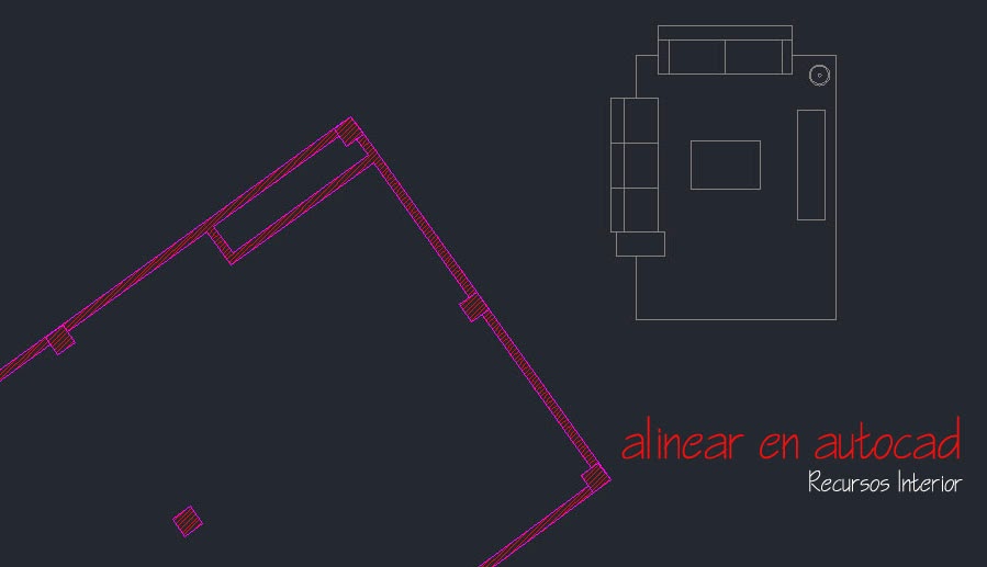 Comando alinear en Autocad - Recursos Interior. Autocad, dwg, planos ...