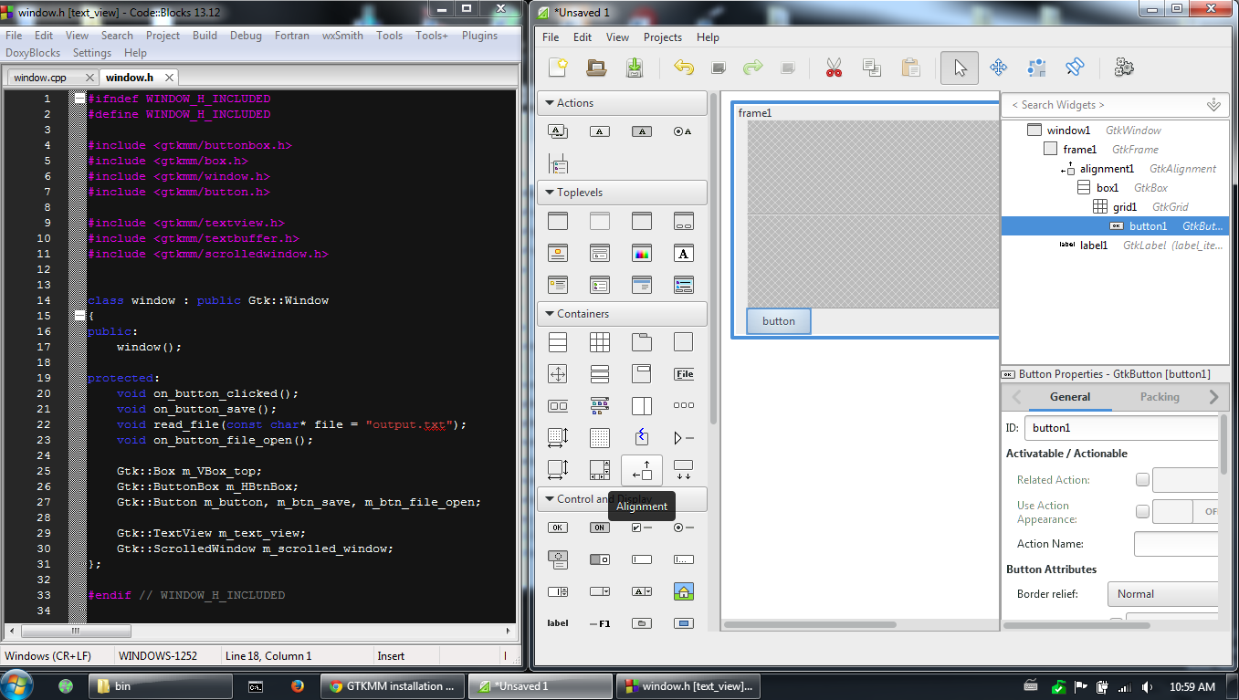 GTKMM compile for Visual Studio: January 2015