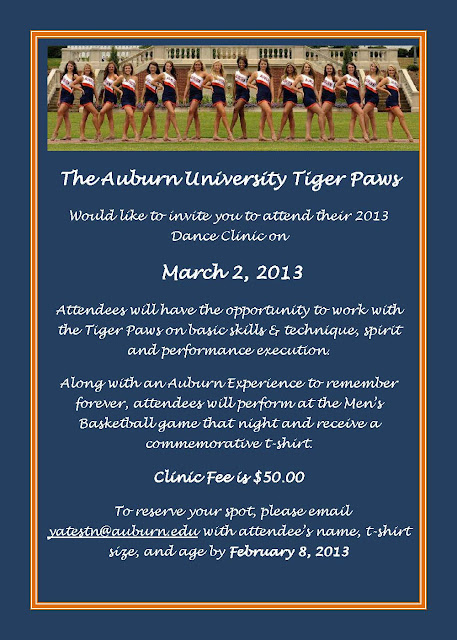 Tiger Paws Dance Team: Clinic for dancers 6th grade and above