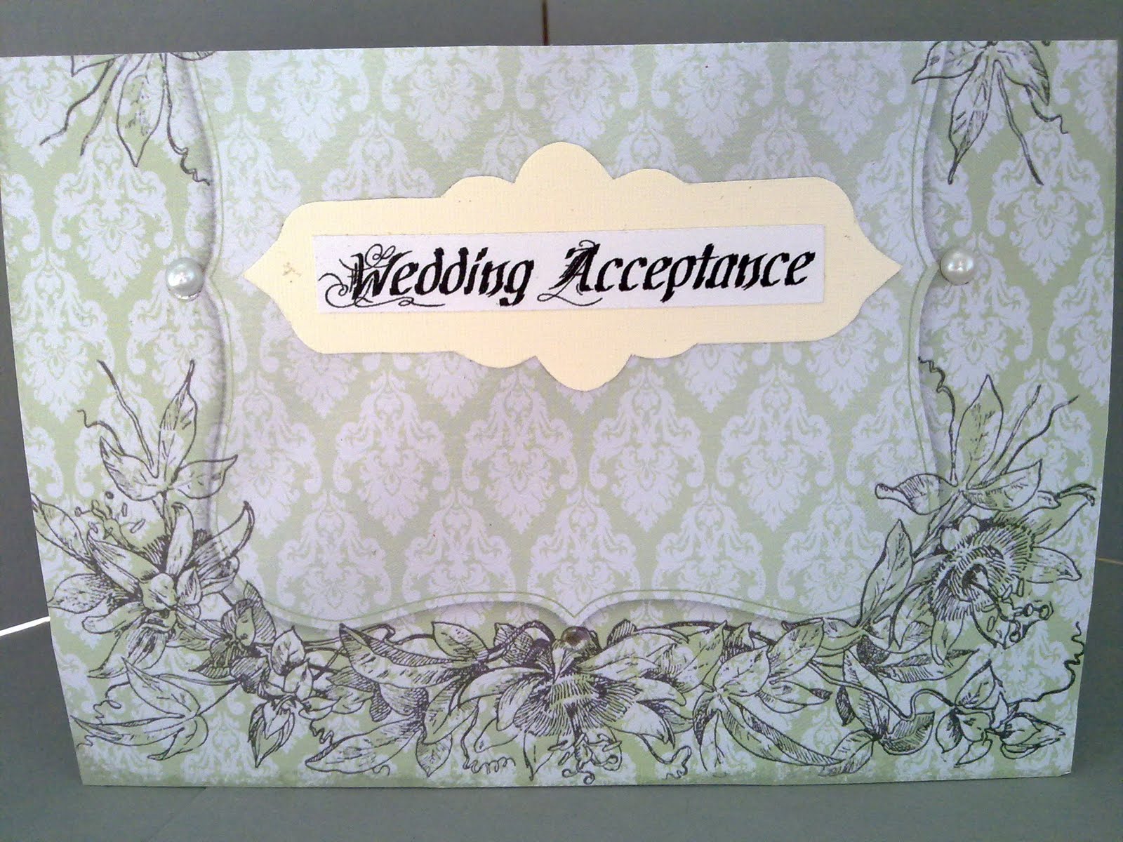 Cards by Chelle: 3 Wedding acceptance cards