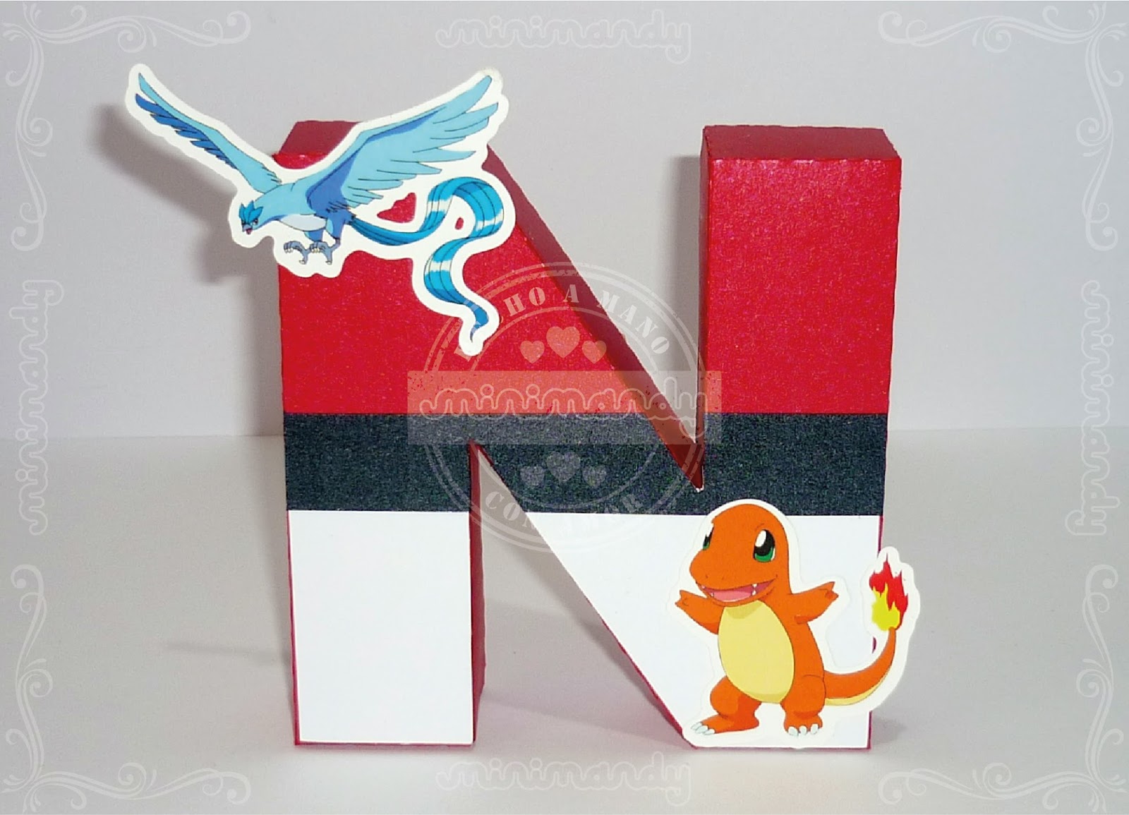 MinimandySign: Letras corpóreas de papel - Pokémon