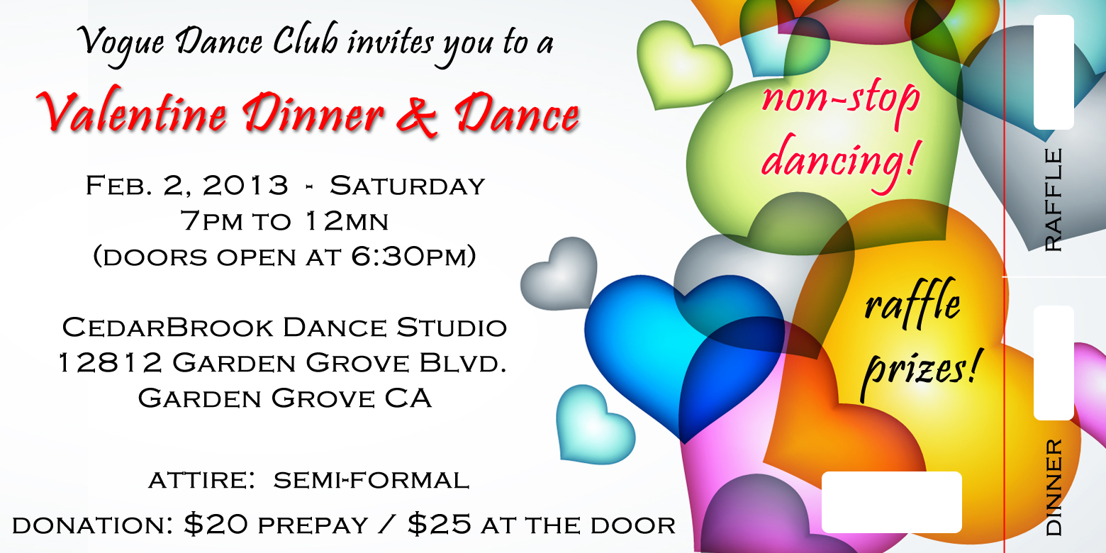 Valentine Dinner and Dance 2013 ~ Vogue Dance Club - Line Dancing ...