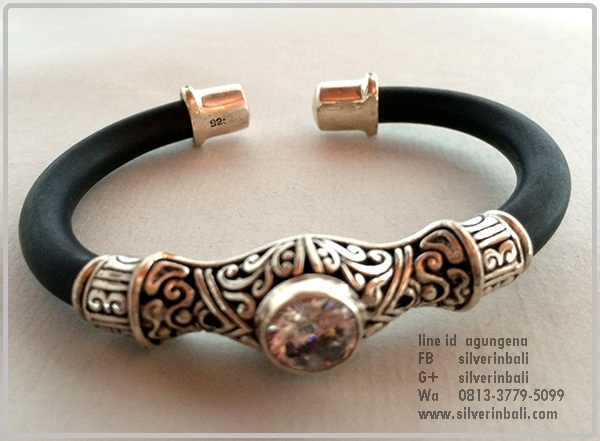 perhiasan dan aksesoris perak bakar bali gelang cowok gelang silver ...