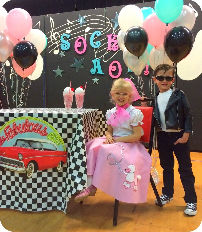 little pumpkin grace: 50th day of school SOCK HOP! Hudson's turn!