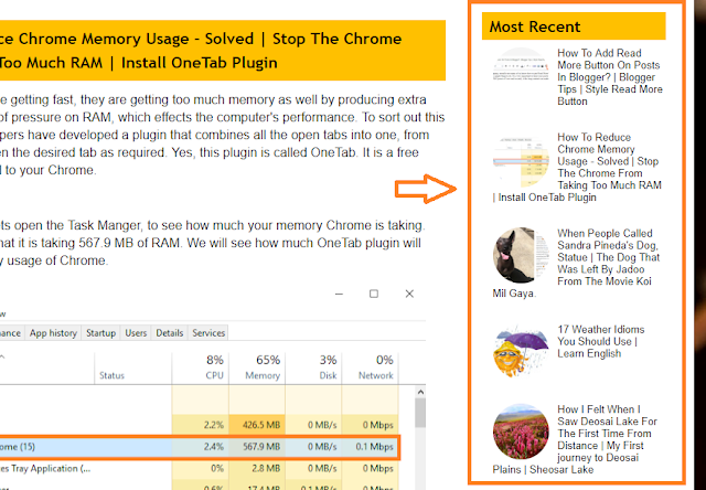 How To Show Most Recent Posts Widget With Thumbnail On Blogger | Recent ...