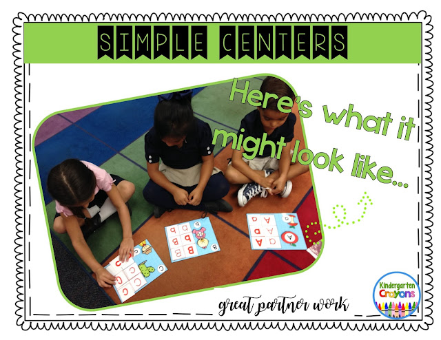Kindergarten Crayons: Keeping Centers Super Simple