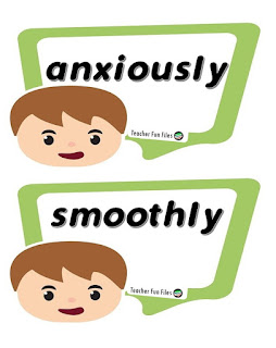 Teacher Fun Files: Adverbs Flashcards