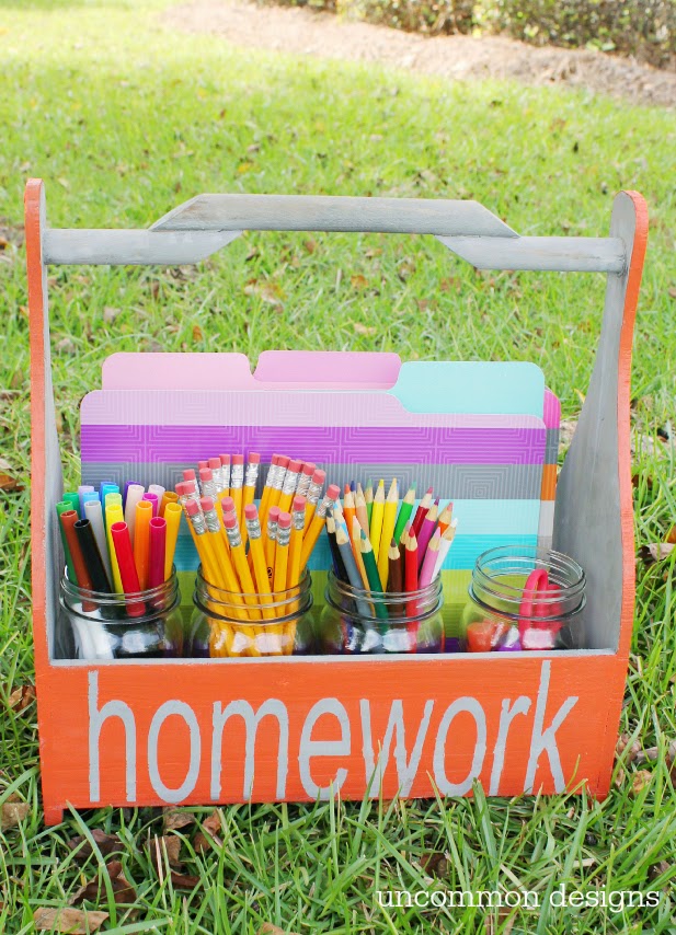 Creative Party Ideas by Cheryl: Make a DIY Homework Caddy