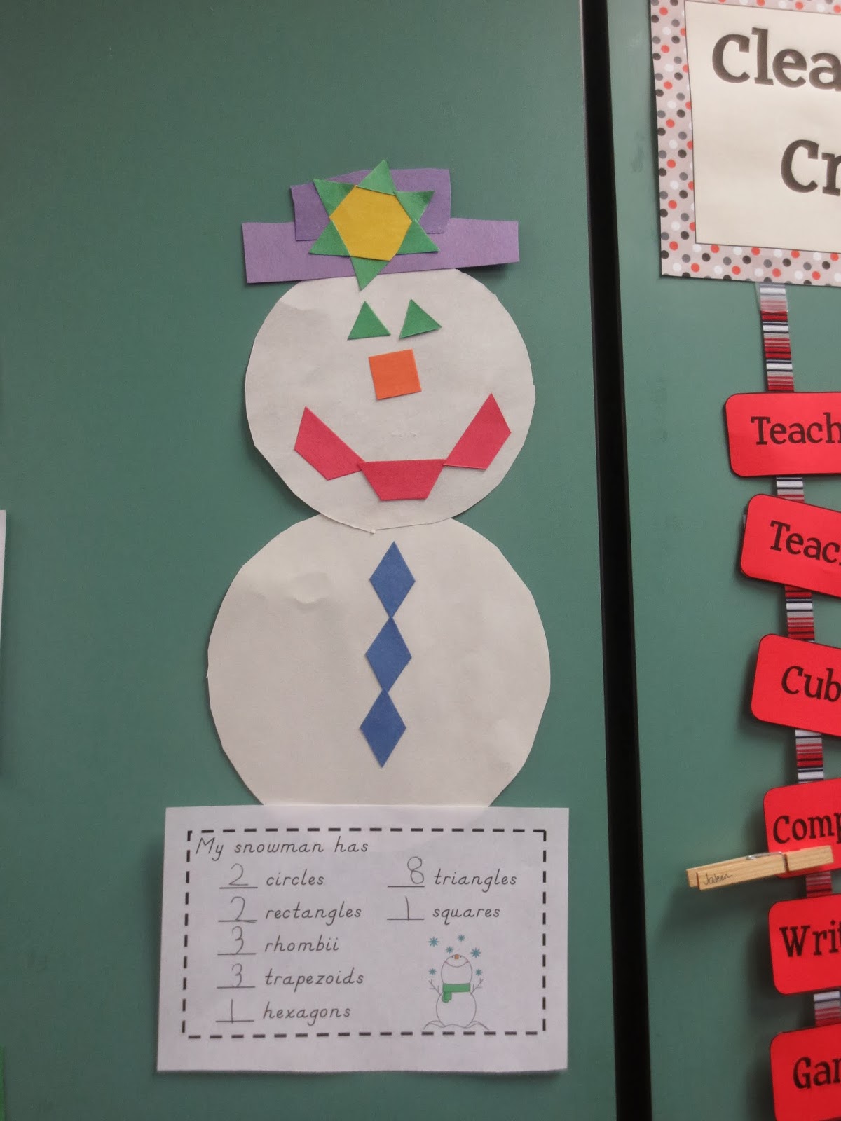 Moments to Teach: Shape Snowmen