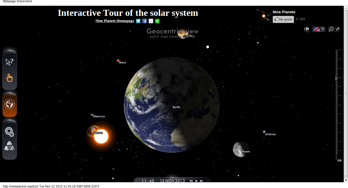 Northstar: Viaje interactivo al sistema solar