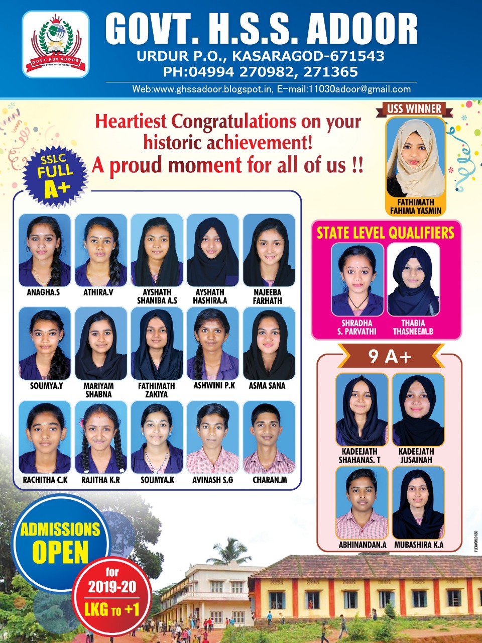 G.H.S.S. ADOOR: 2019