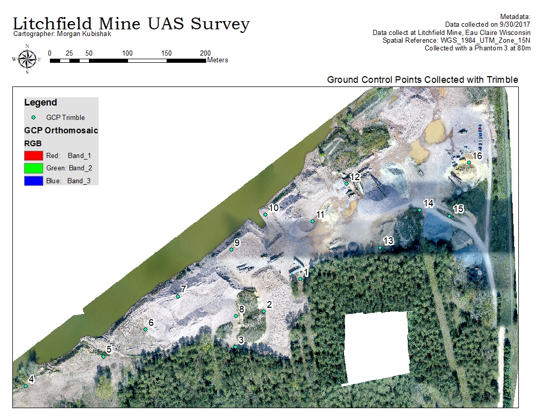 Morgan's Geospatial Field Methods: Lab 12: UAS Data Processing with Ground Control Points