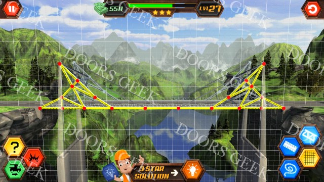 Bridge Construction Simulator [Medium] Level 27 ~ Doors Geek