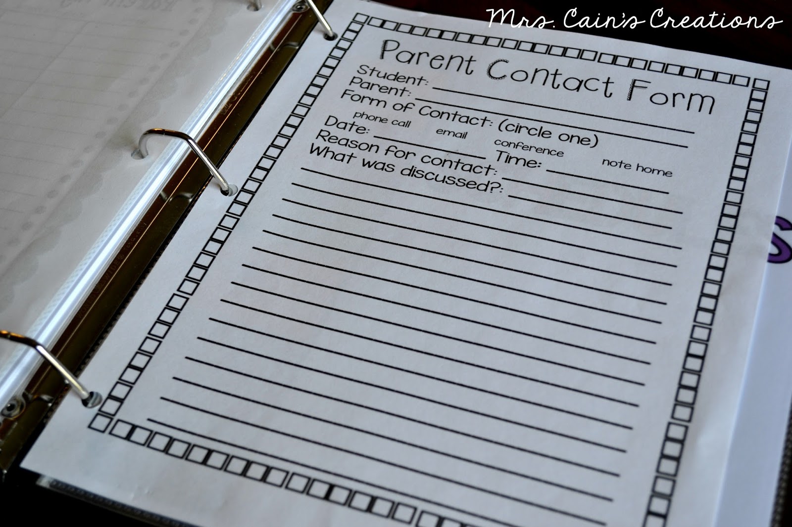 Mrs. Cain's Creations: Creating a Teacher Binder That Works for YOU ...