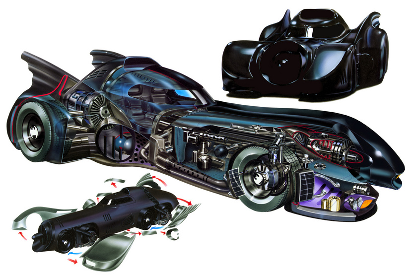 The Dork Review: Rob's Room: Batmobile Blueprints & Schematics (mostly)
