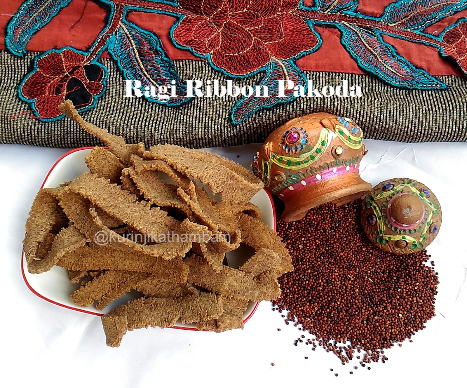 Ragi Ribbon Pakoda / Finger Millet Ola Pakoda ~ Kurinji Kathambam