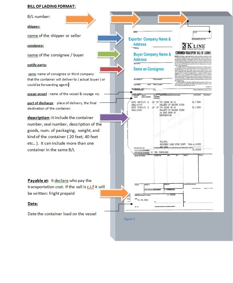 ALFRED AWWAD : BILL OF LADING, the easy way to understand the B/L format