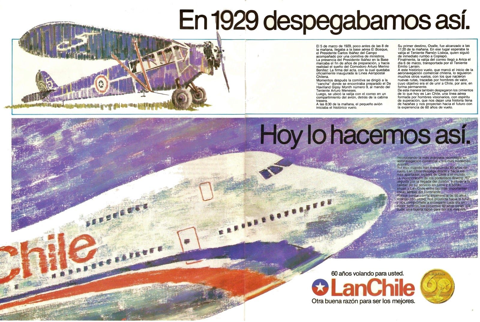 Airline memorabilia: LAN Chile (1989)