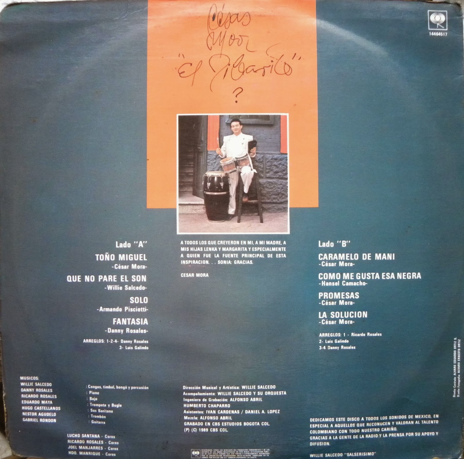 MELODIAS DE COLOMBIA: CESAR MORA - EL JIBARITO (1989)