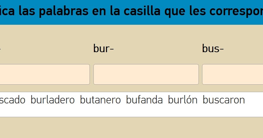 CAPITÁN EDUCACIÓN: 4º PRIMARIA - LENGUA: PALABRAS CON BU- BUR- BUS-