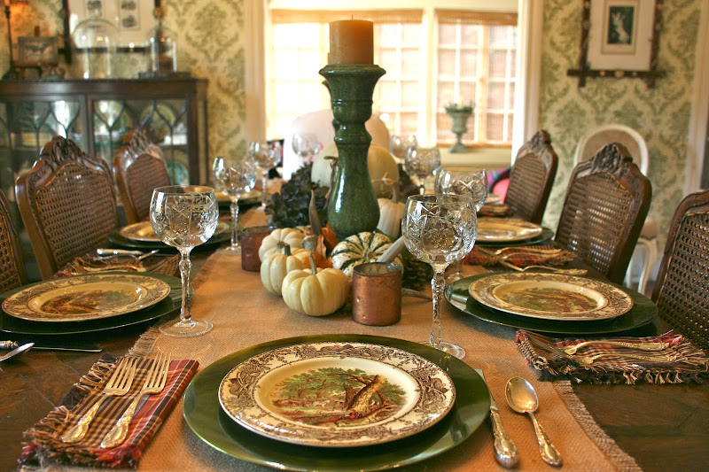 vignette design: A Thanksgiving Tablescape With Rural Scenes